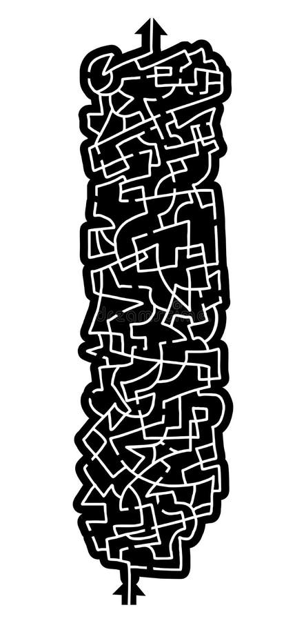Vertical maze stock vector. Illustration of thinking - 36741062
