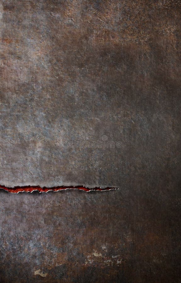 Vertical Metal Bacground with Horizontal Crack or Stock Illustration ...