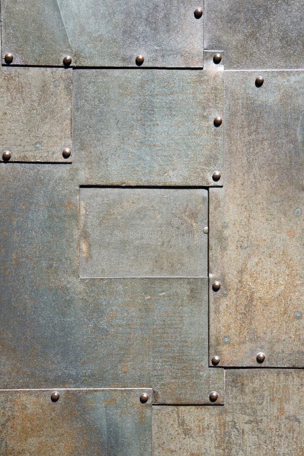 Vertical metal panel door stock image. Image of iron - 16090271