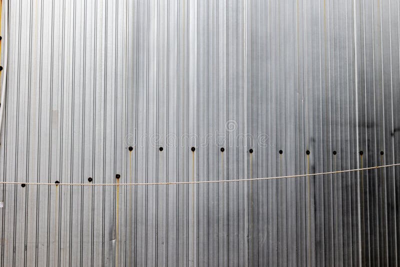 Vertical Metal Panels with Rusty Wire and Fasteners Stock Image - Image ...