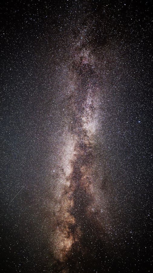 Vertical of the Milky Way Galaxy with Stars and Space Dust in the ...