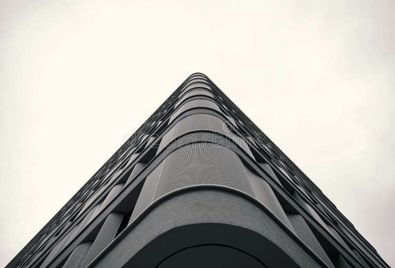 Vertical Modern Building Facade Stock Image - Image of city, tower ...