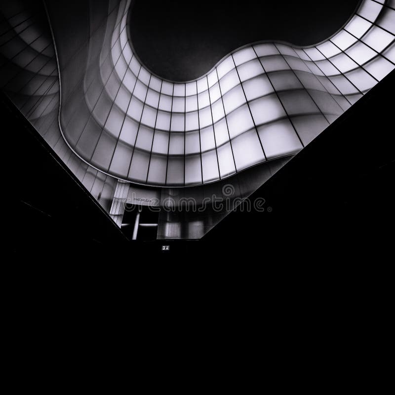 Vertical Monochrome Shot of an Abstract Architectural Building Stock ...