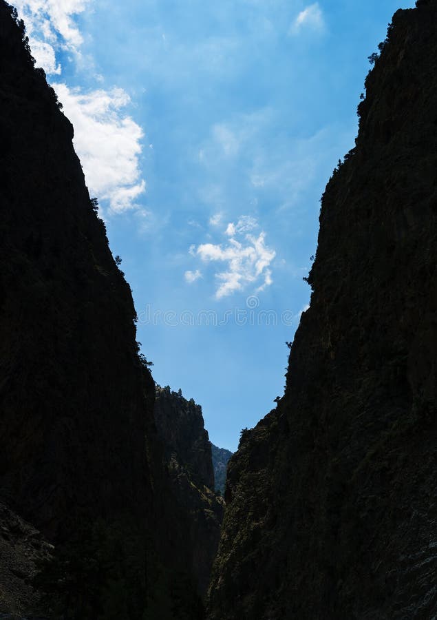 Vertical mountain crack stock photo. Image of detail - 55552676