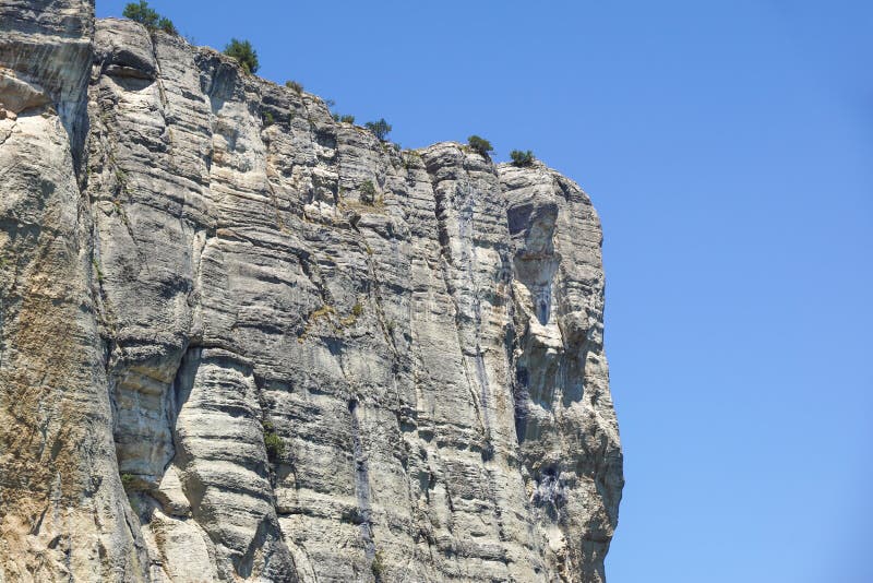 Vertical Mountain . Rock Climbing the Steep Cliffs of the Mountains ...