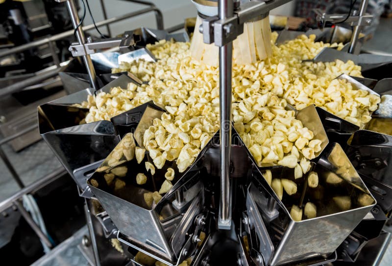 Vertical Multi-head Weigher Packaging Machine Snacks and Chips in a ...