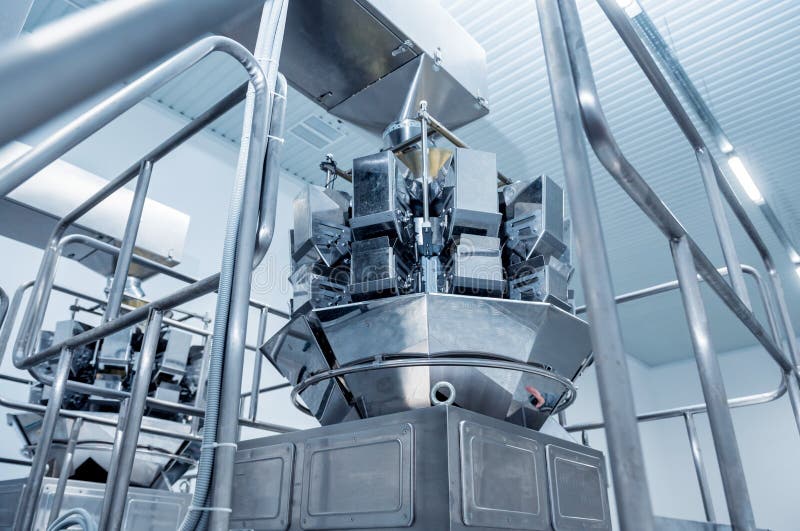 Vertical Multi-head Weigher Packaging Machine Snacks and Chips in a ...