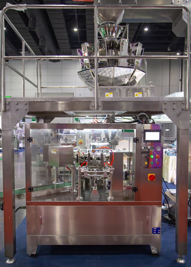 Vertical Multihead Weigher Packaging Machine Stock Image - Image of ...