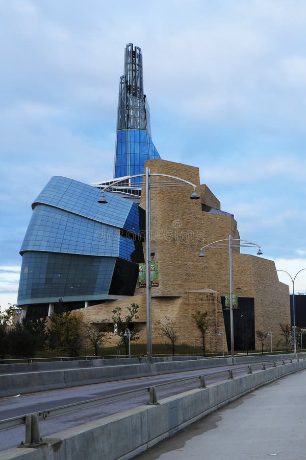Vertical of Museum for Human Rights in Winnipeg, Canada Editorial Stock ...