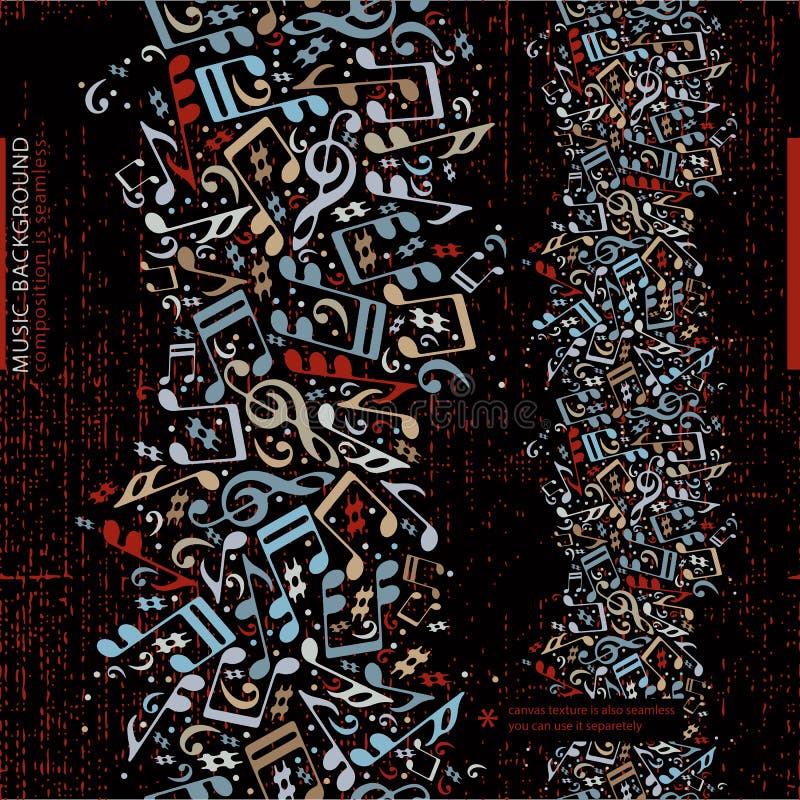 Vertical Music Abstract Background with Musical Notes. Stock Vector ...