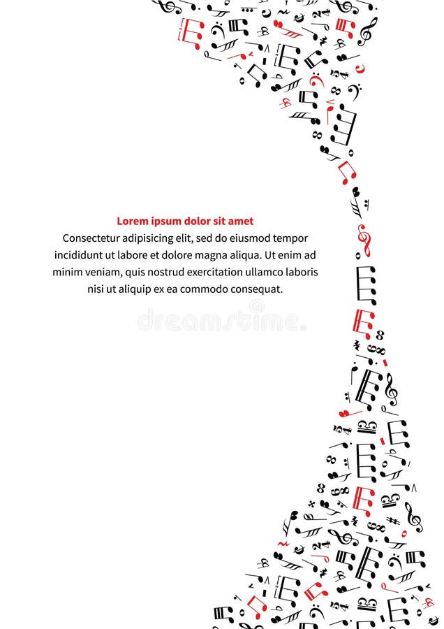 Vertical Music Background Template Stock Vector - Illustration of ...