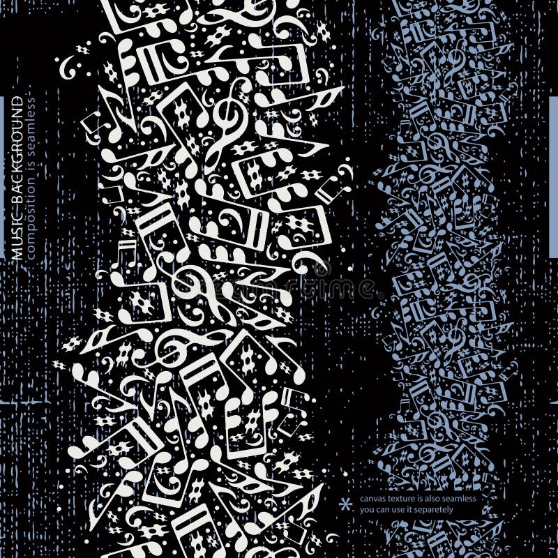 Vertical Music Abstract Background with Musical Notes. Stock Vector ...