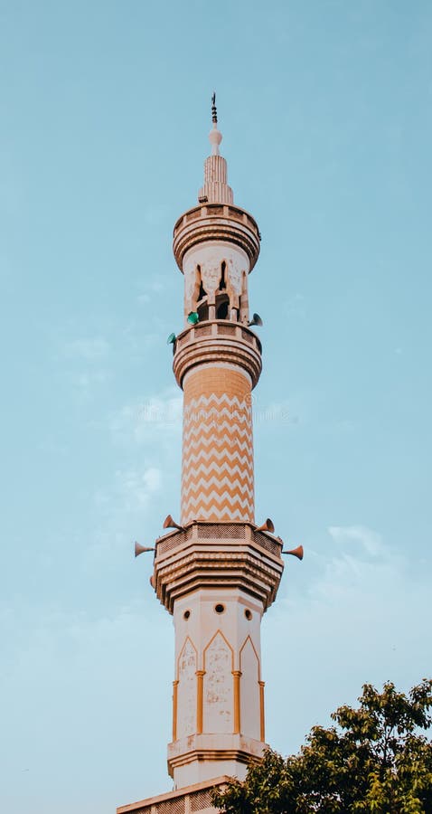Vertical of a Muslim Religious Building in Karachi, Pakistan Stock ...