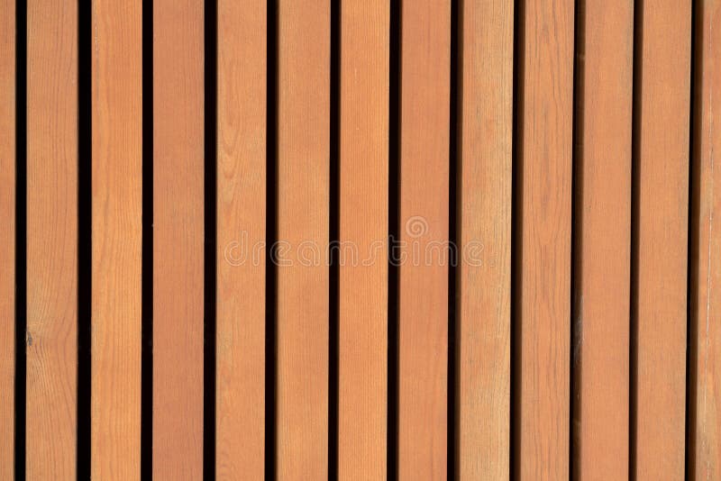 Vertical Natural Wooden Slats on the Wall. Stock Image - Image of floor ...