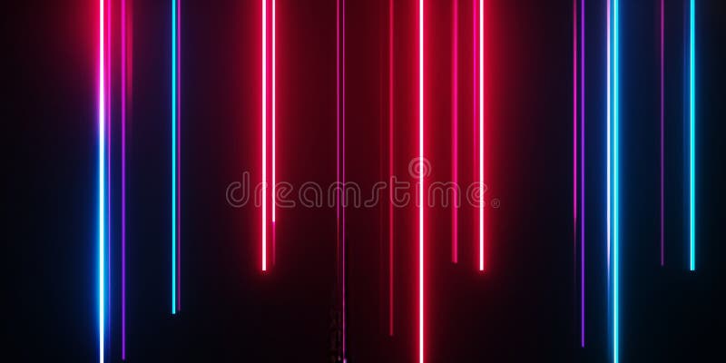 Vertical Neon Light Background Stock Illustration - Illustration of ...