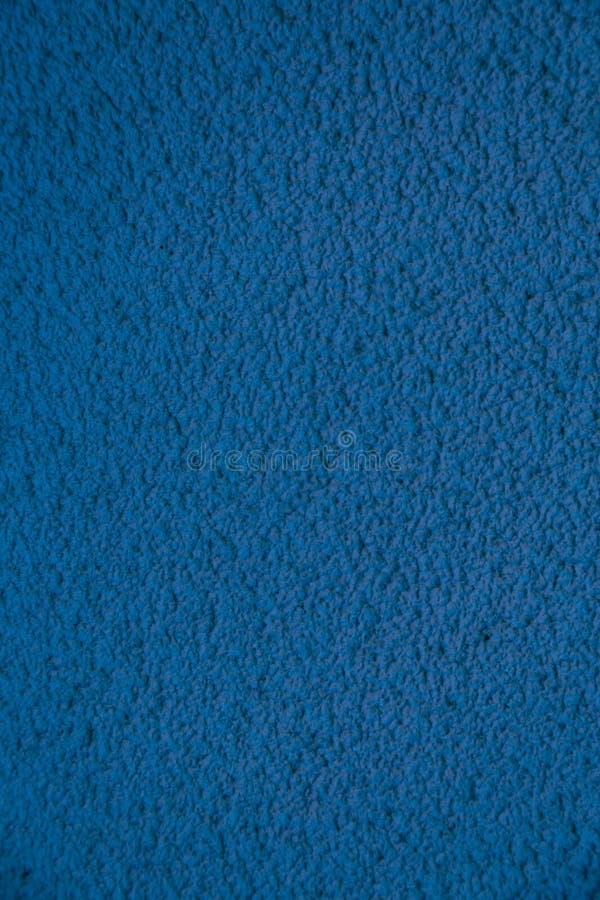 Vertical New Blue Cement Wall. Beautiful Concrete Stucco. Painted ...