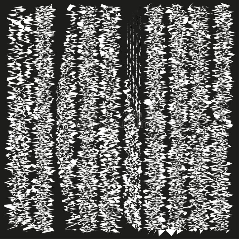 Vertical Noise Stripes. Grunge Distortion Texture. Rough Digital ...