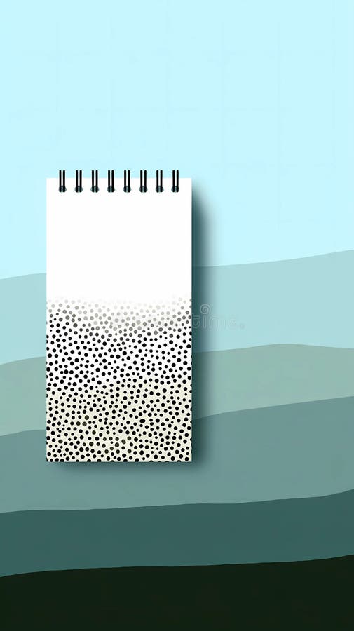 Vertical Notebook with Dotted Cover Design Stock Illustration ...