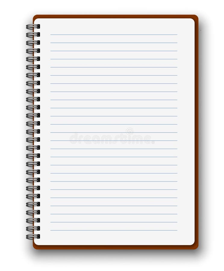 Vertical spiral notepad stock vector. Illustration of design - 42453293