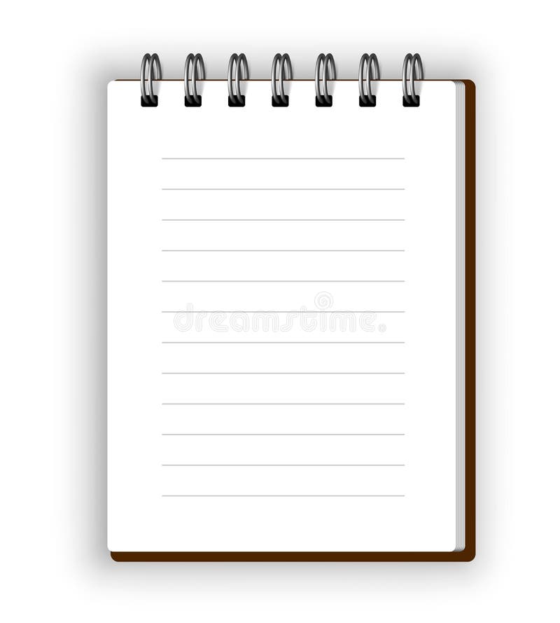 Vertical spiral notepad stock vector. Illustration of design - 42453293
