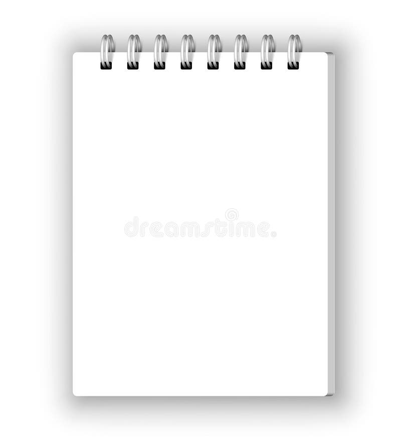 Vertical spiral notepad stock vector. Illustration of design - 42453293