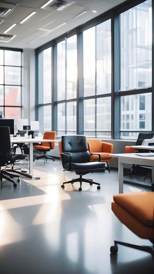 Vertical Office Plan Showing Tables and Chairs Next To a Large Window ...