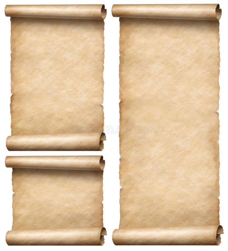 Old Vertical Paper Scroll or Parchment Isolated Stock Photo - Image of ... Old Vertical Paper Scroll or Parchment Isolated Stock Photo - Image of ...