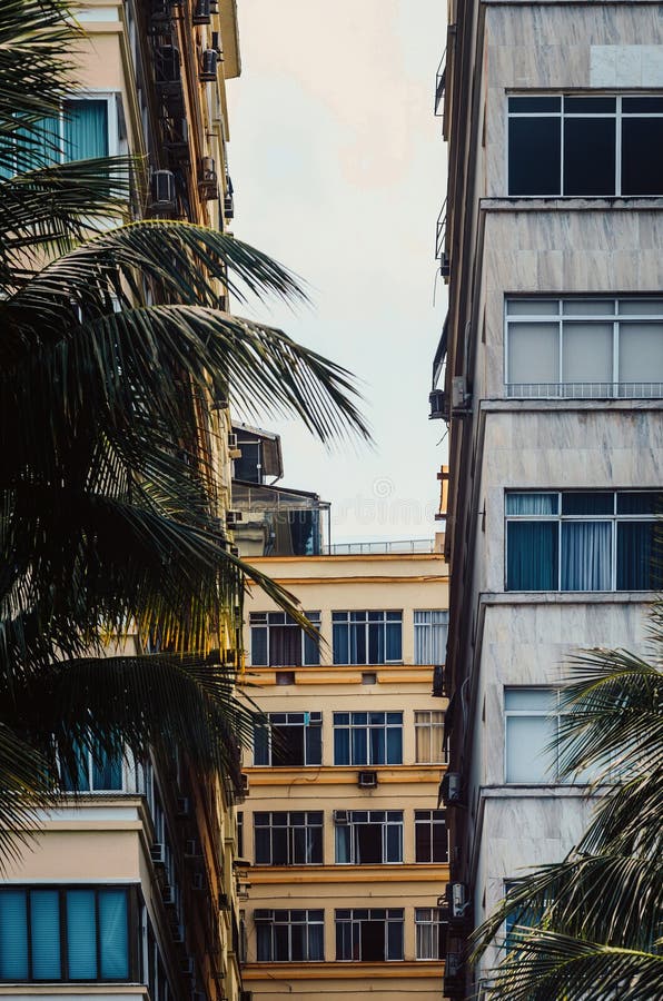 Vertical of Old Residential Apartment Buildings in Copacabana, Rio De ... Vertical of Old Residential Apartment Buildings in Copacabana, Rio De ...