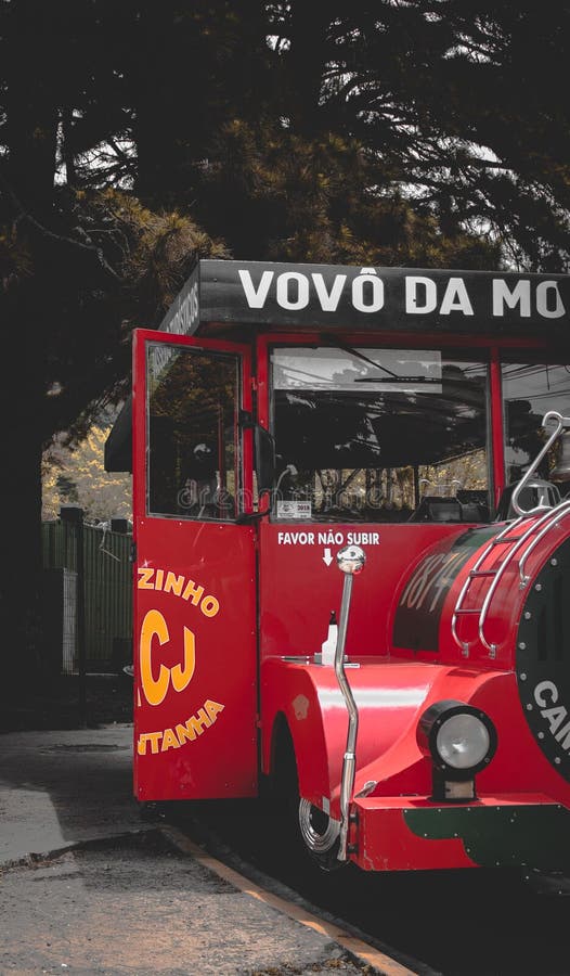Vertical of an Old Tourist Bus in Itapira, Brazil Editorial Photography ...
