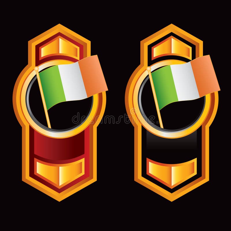 Vertical Orange Arrows with an Irish Flag Stock Vector - Illustration ...