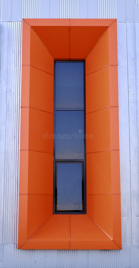 Vertical Orange Window and Frame Stock Image - Image of orange, wood ...