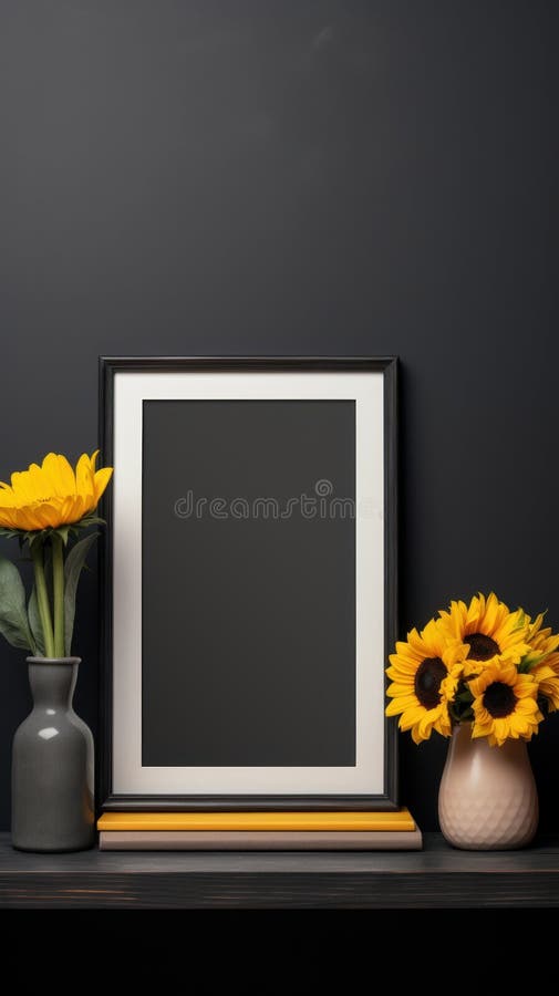 Vertical Ornate Frame Mockup on 8x10 Inch AI Generated Stock ...