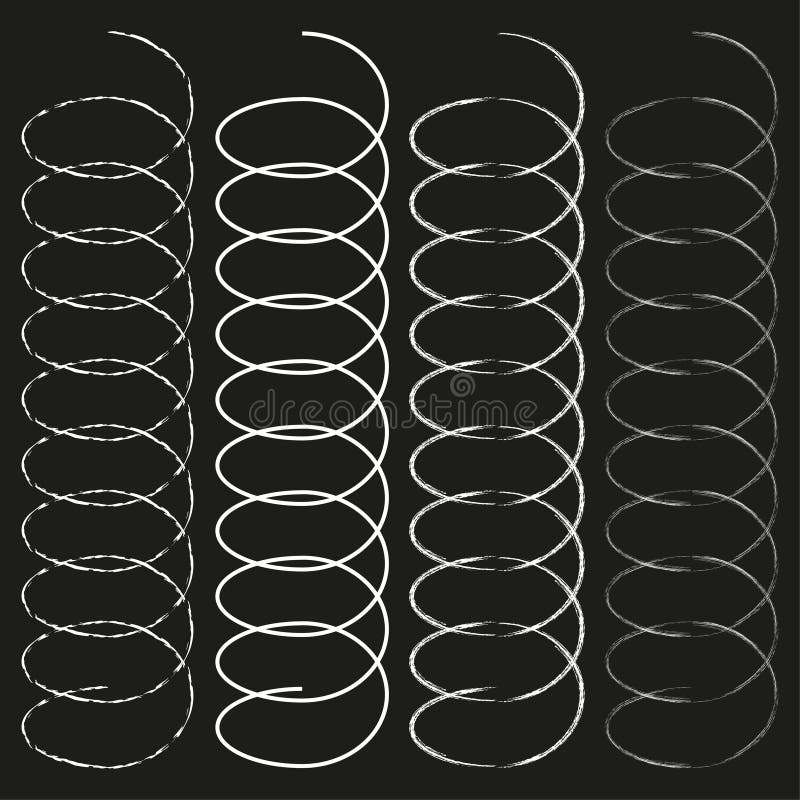 Vertical Oval Grid. Repeating Coil Pattern. Elongated Loop Lattice ...