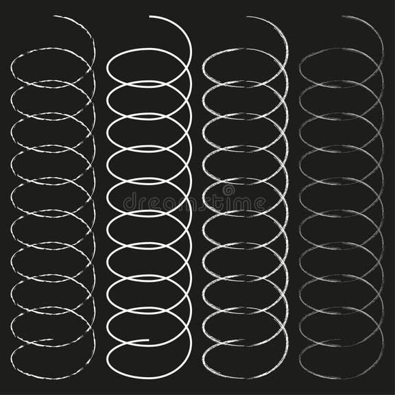 Vertical Oval Grid. Repeating Coil Pattern. Elongated Loop Lattice ...