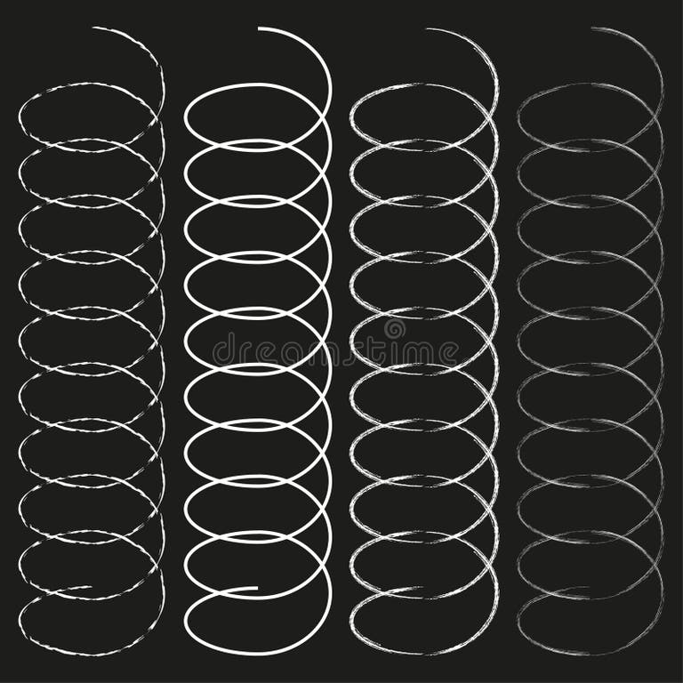 Vertical Oval Grid. Repeating Coil Pattern. Elongated Loop Lattice ...