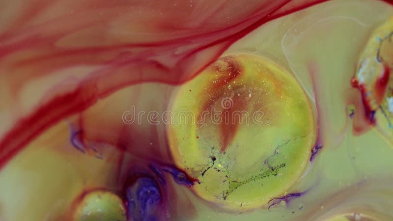 Vertical Paint Stream Drop Color Flow Layer Mixing Stock Video - Video ...