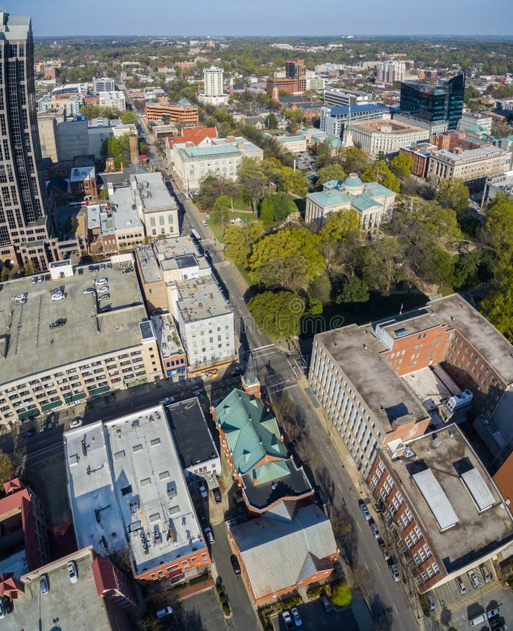 Raleigh, NC at dusk stock photo. Image of rooftops, carolina - 68814240