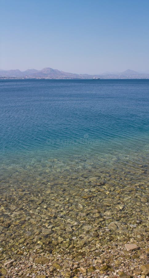 Vertical Panorama of Sea Coast Stock Photo - Image of relaxation ...