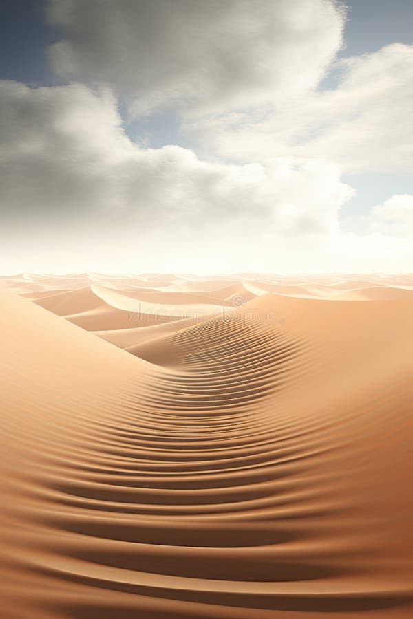 Vertical Panorama, Vertorama of a Bright Hot Desert. with Generative AI ...