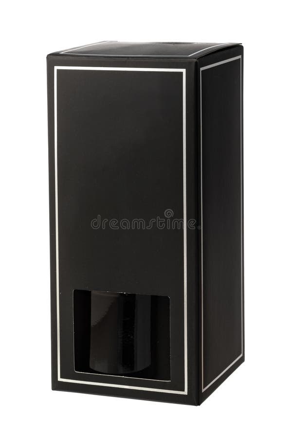 Vertical Paper Cardboard Box for Bottle Packaging Isolated on White ...