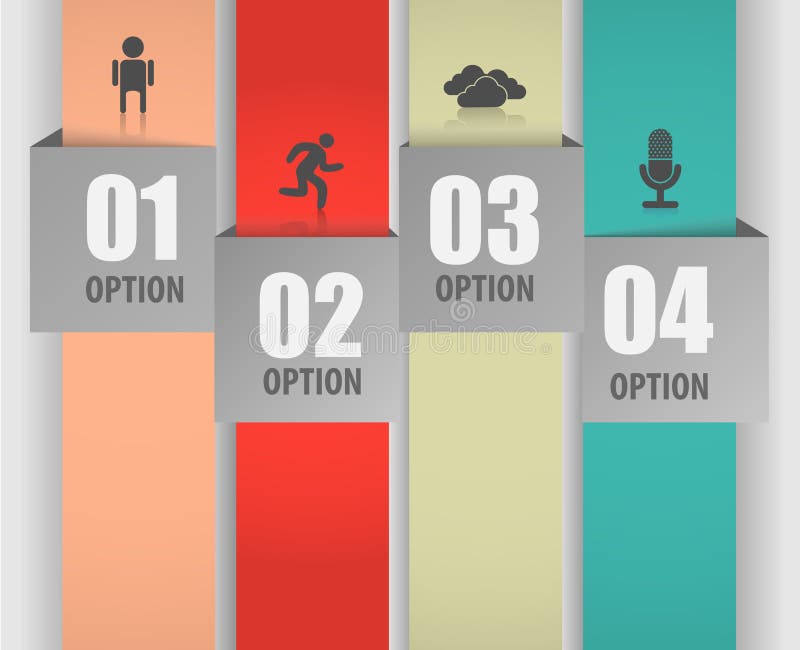 Vertical Paper Web Banner Template Infographic Stock Vector ...