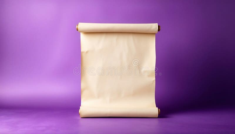 Graceful Scroll with Lavender and Purple Background Stock Illustration ...
