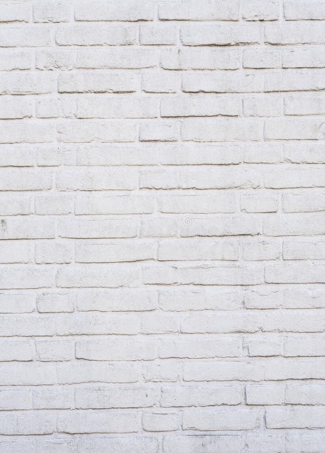 Vertical Part of Old White Painted Brick Wall Stock Photo - Image of ...