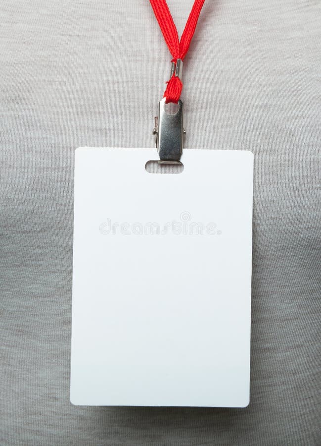 Vertical Personal Identification Mark in the Office at the Neck on the ...