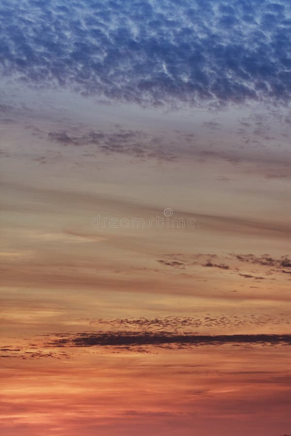 Vertical Photo of a Beautiful and Dramatic Sky. Stock Photo - Image of ...