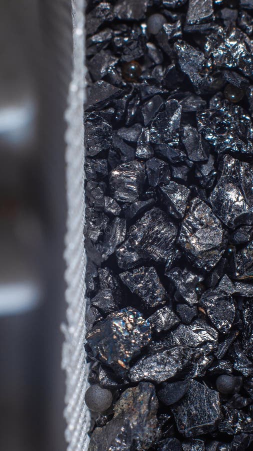 Vertical Photo of a Grid Retaining Activated Carbon in a Filter Stock ...