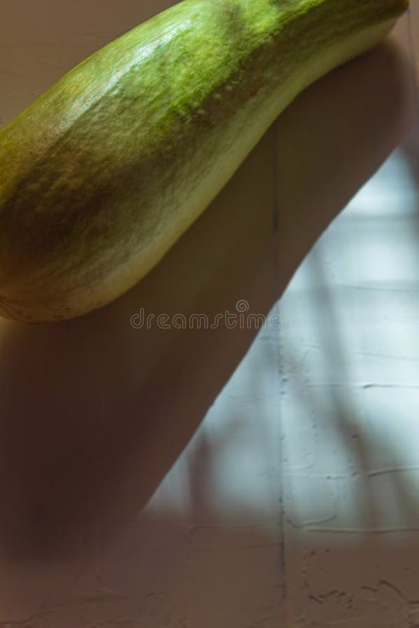 A Large Courgette on the Bed. Stock Photo - Image of blossom, produce ...