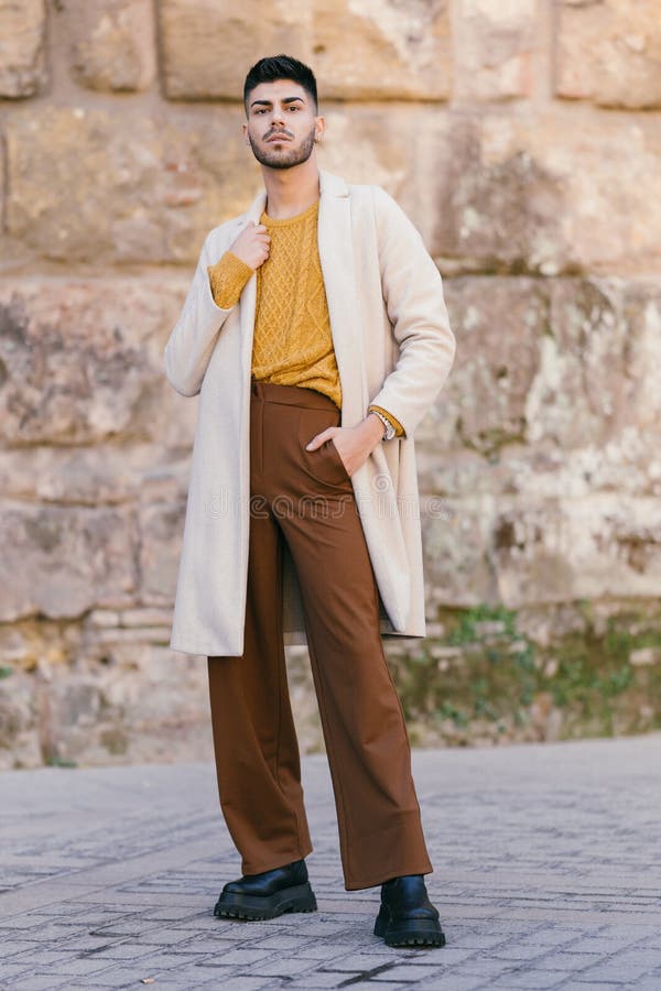 Vertical Photo of a Male Model Posing with Modern Clothes Stock Photo ...