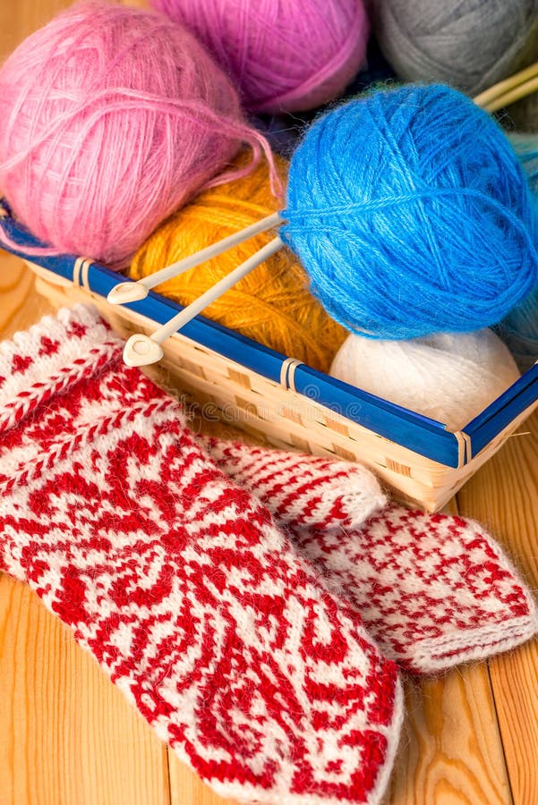 Vertical Photo Mittens Handmade Stock Image - Image of cloth, colorful ...