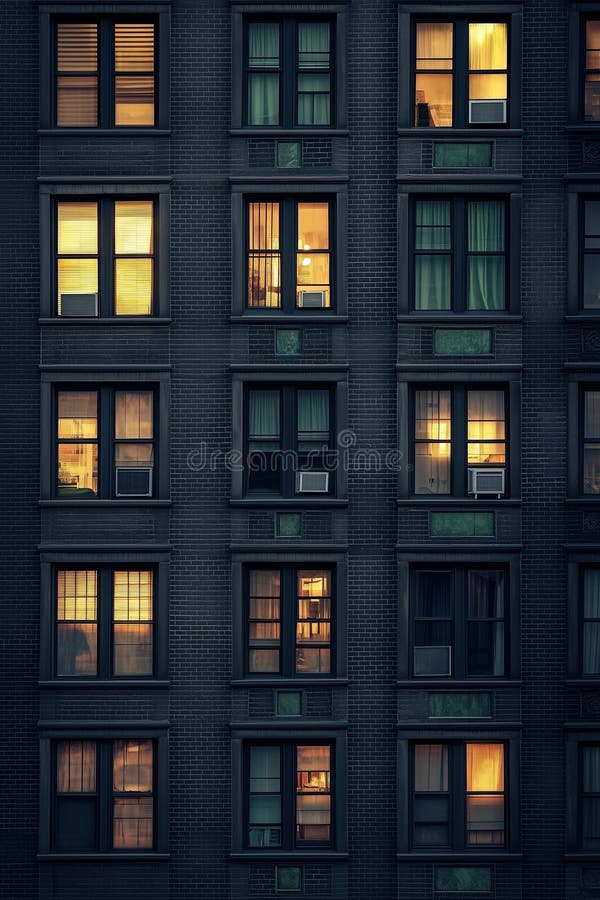 A Vertical Photograph of an Apartment Building with Multiple Windows Ai ...